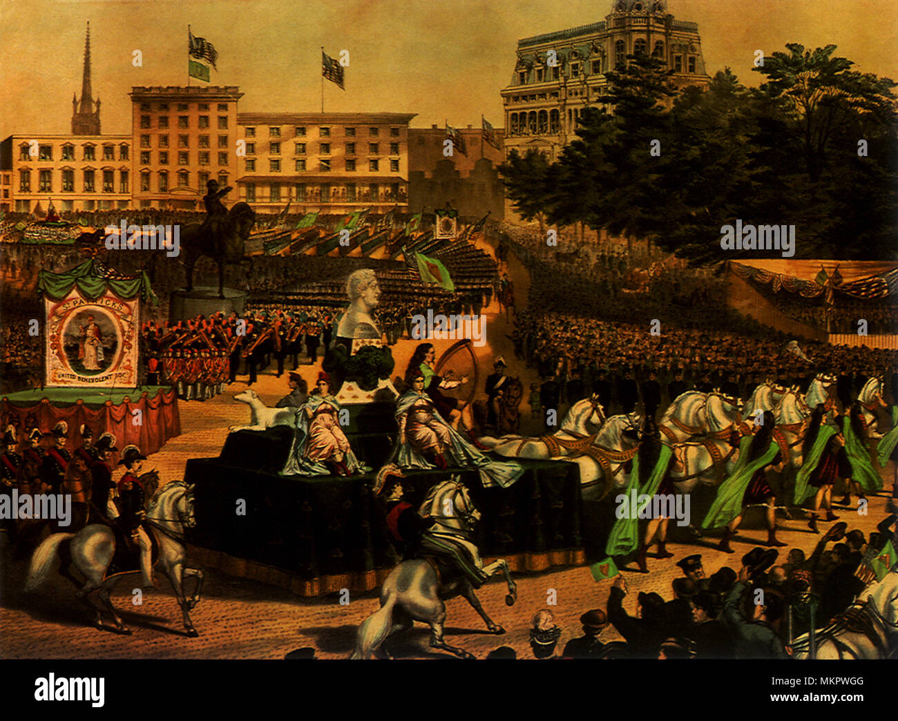 St. Patricks Day Parade in America: Union Square, New York Stock Photo ...