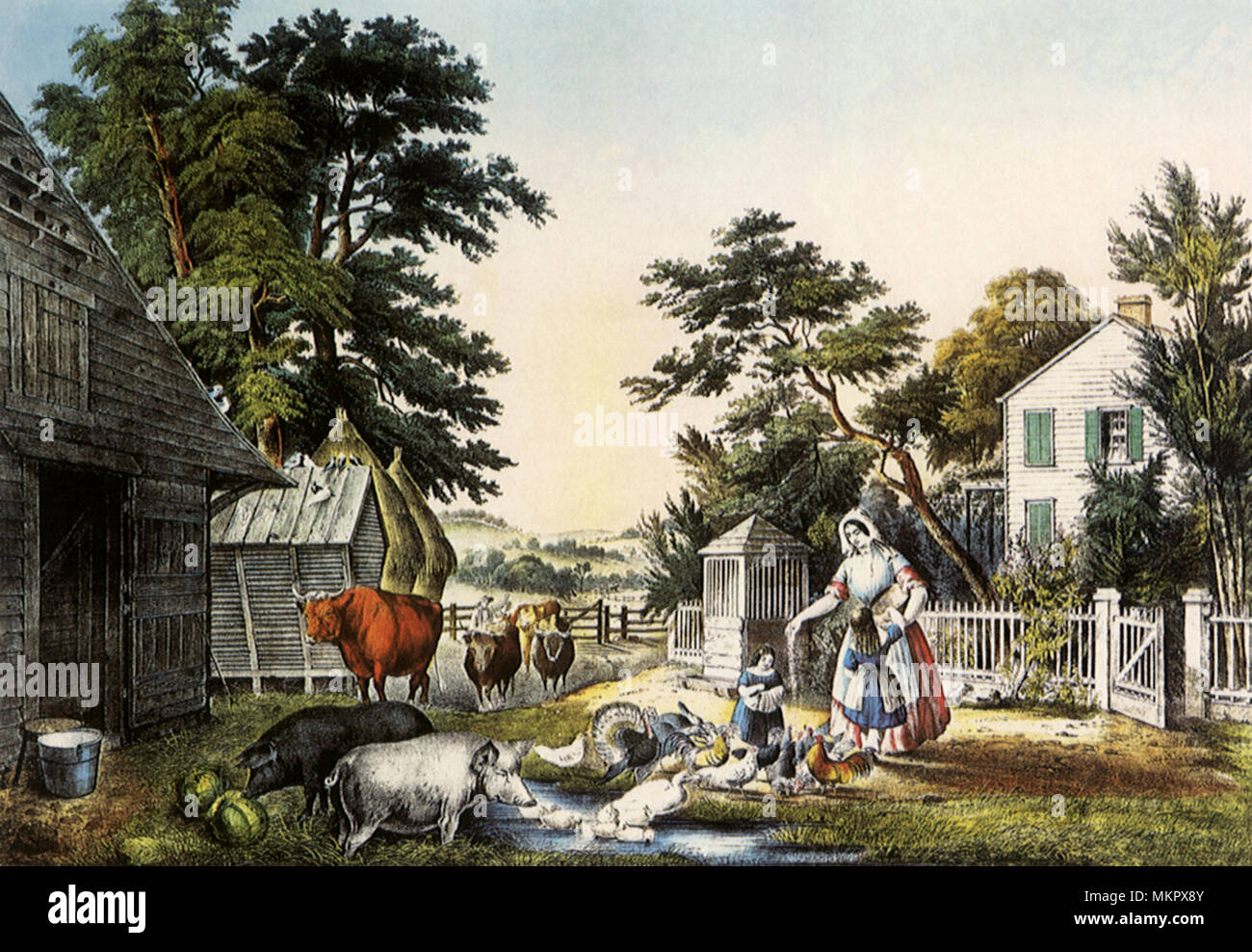 American Farm Scene Stock Photo - Alamy