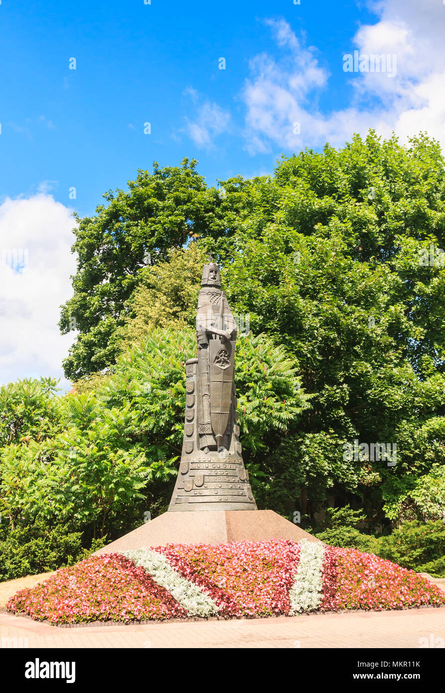The monument to King Mindaugas of Lithuania in Druskininkai, Lithuania ...