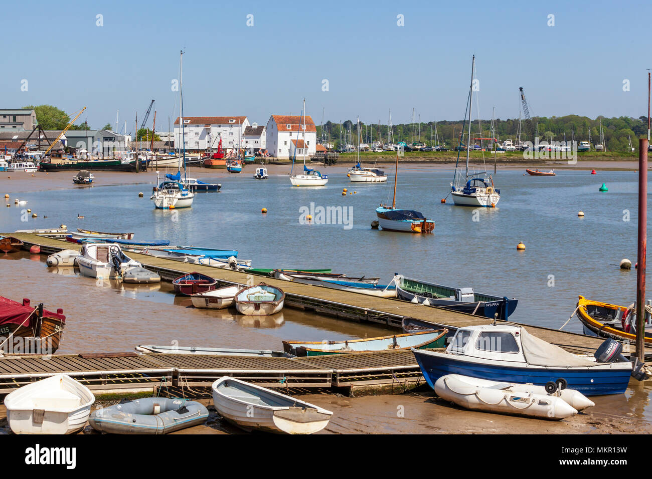 Woodbridge Tide Mill. Deben Estuary, Suffolk, England, UK Stock Photo ...
