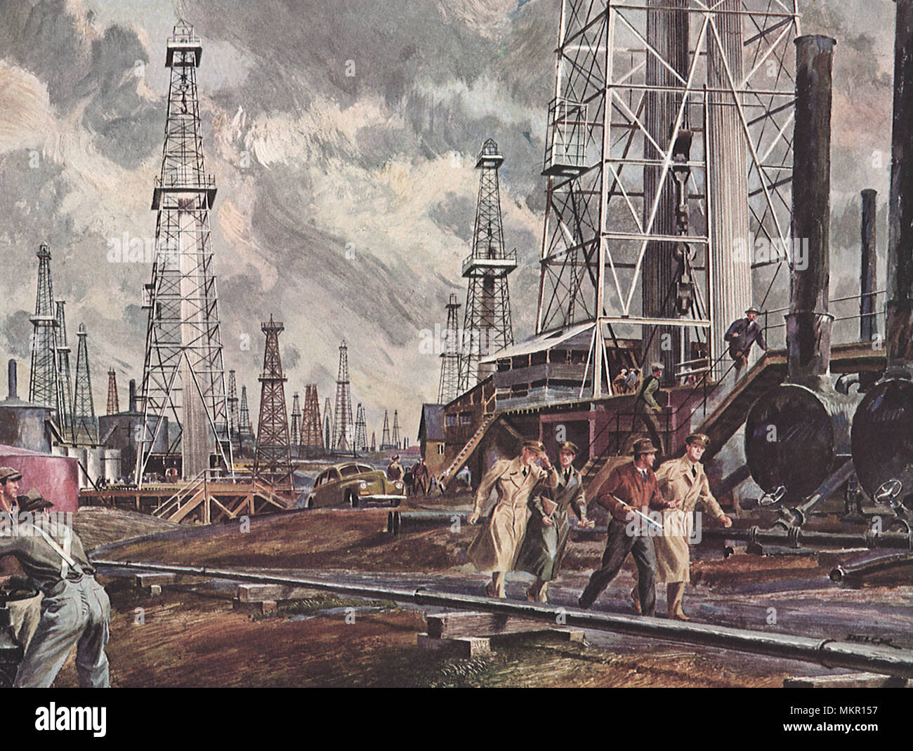 Military Officers at Oil Field Stock Photo - Alamy