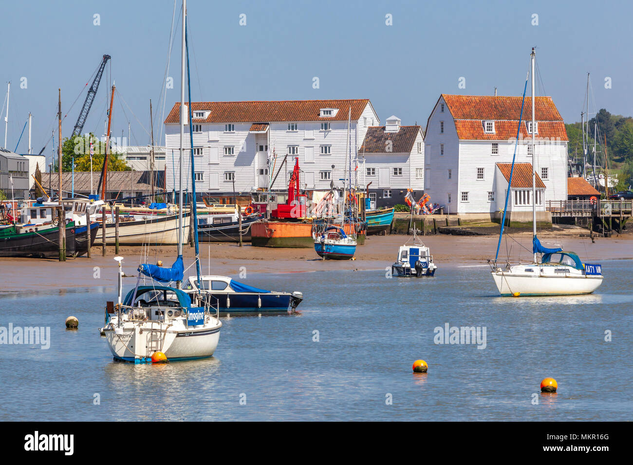 Woodbridge Tide Mill. Deben Estuary, Suffolk, England, UK Stock Photo ...