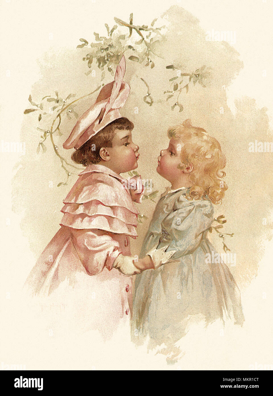 Under the Mistletoe Stock Photo - Alamy