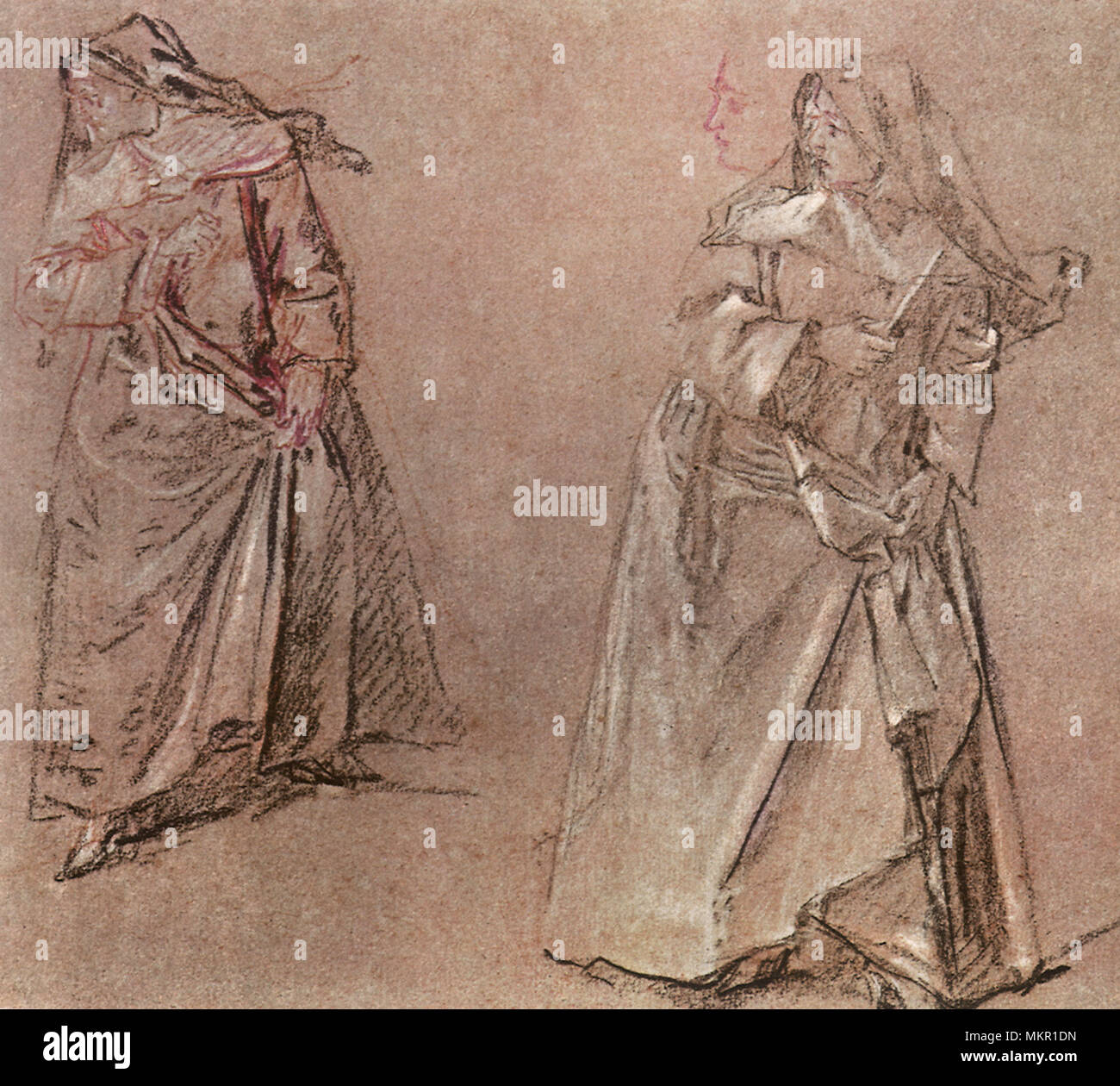 Study of a Nun Stock Photo - Alamy