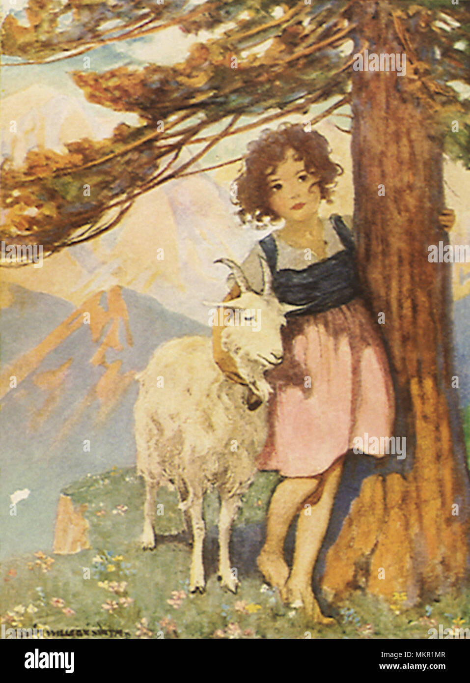 Heidi with Goat Stock Photo - Alamy