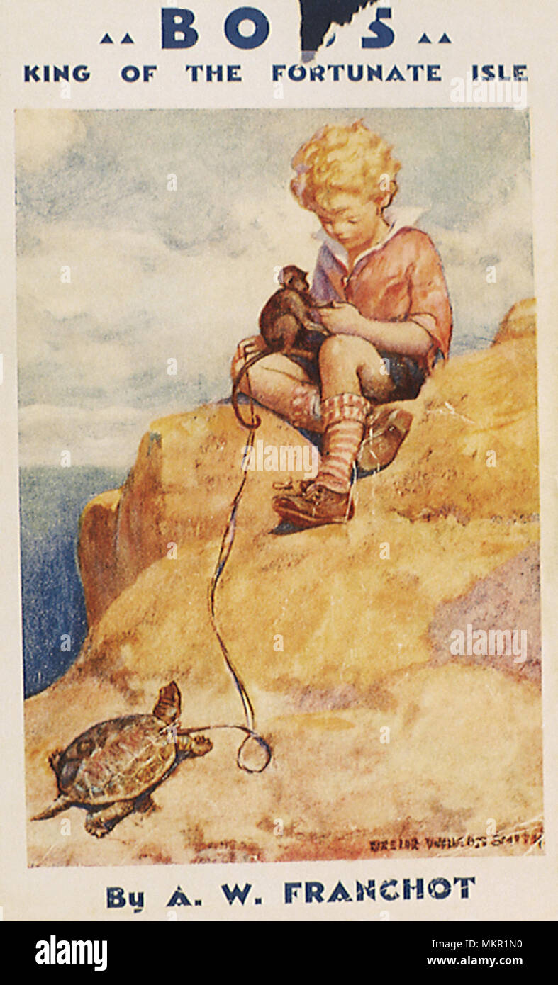 Little Boy with Monkey and Turtle Stock Photo - Alamy