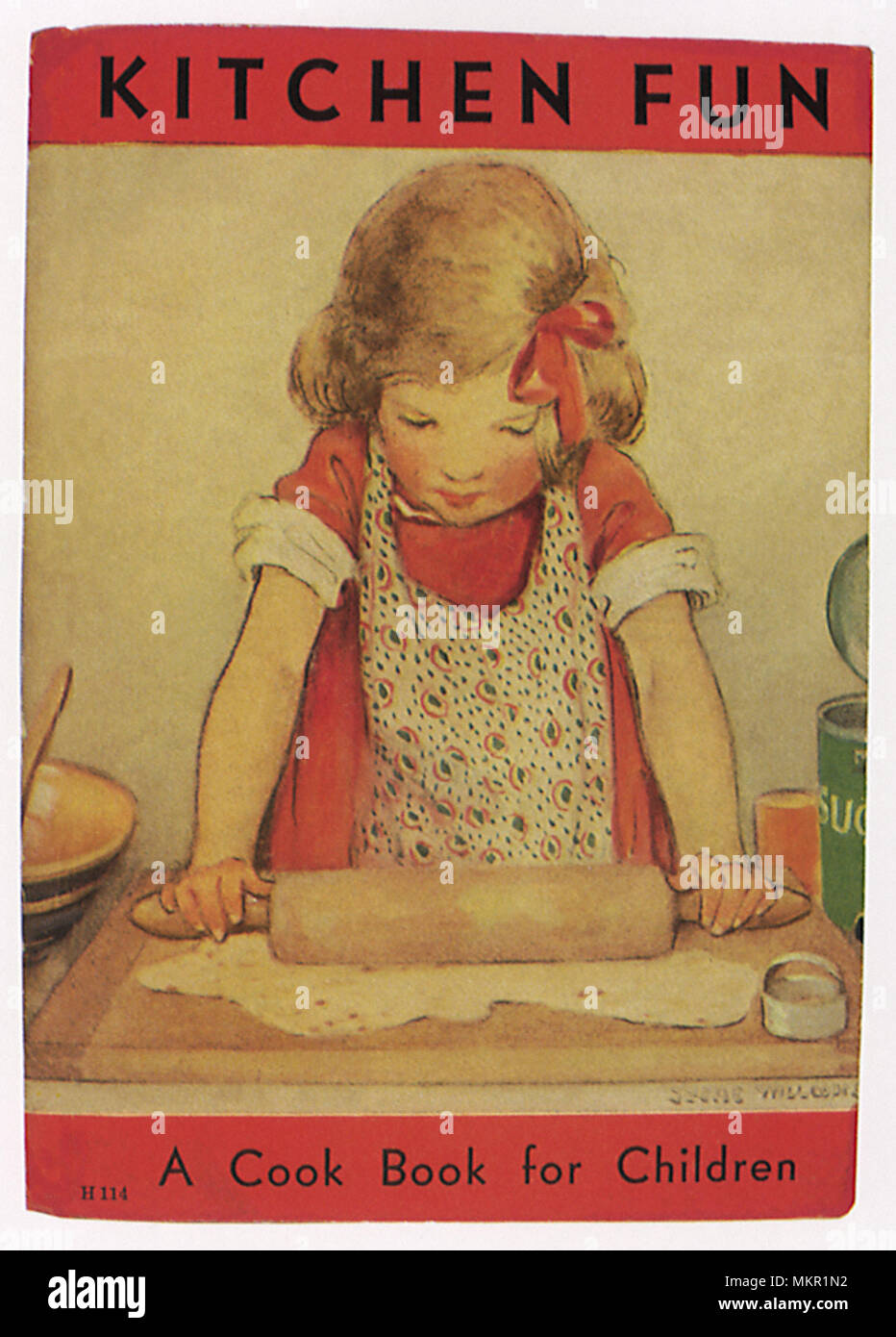 Little Girl with Rolling Pin Stock Photo - Alamy
