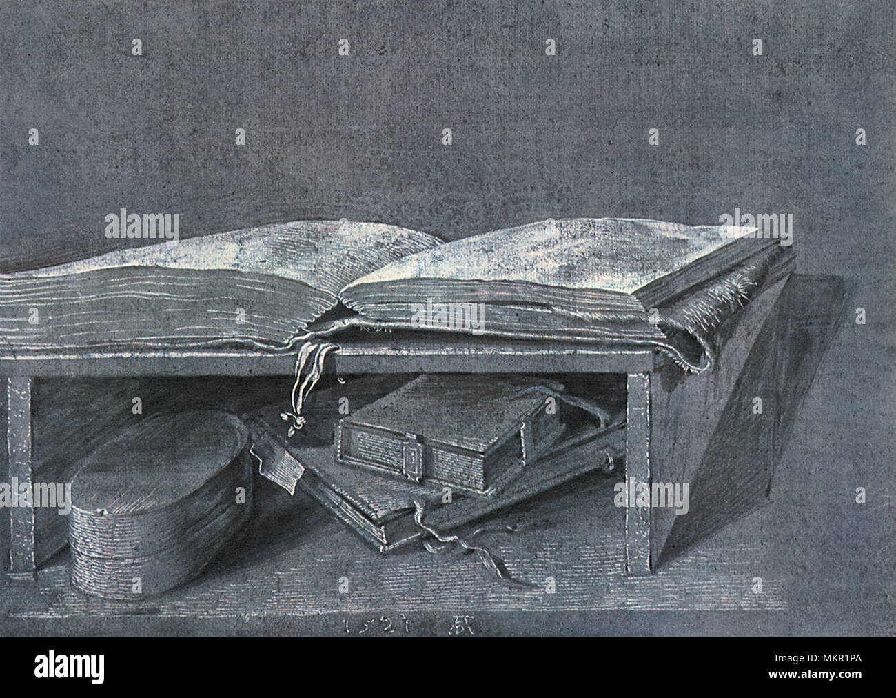 Reading-Desk with Books Stock Photo - Alamy