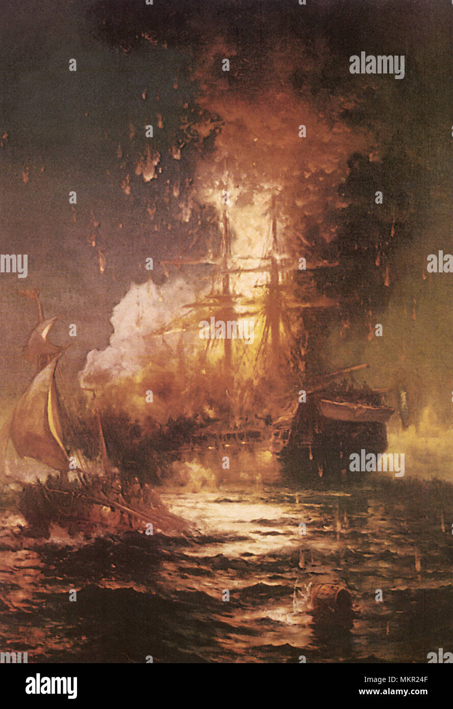 Burning Ship High Resolution Stock Photography and Images - Alamy