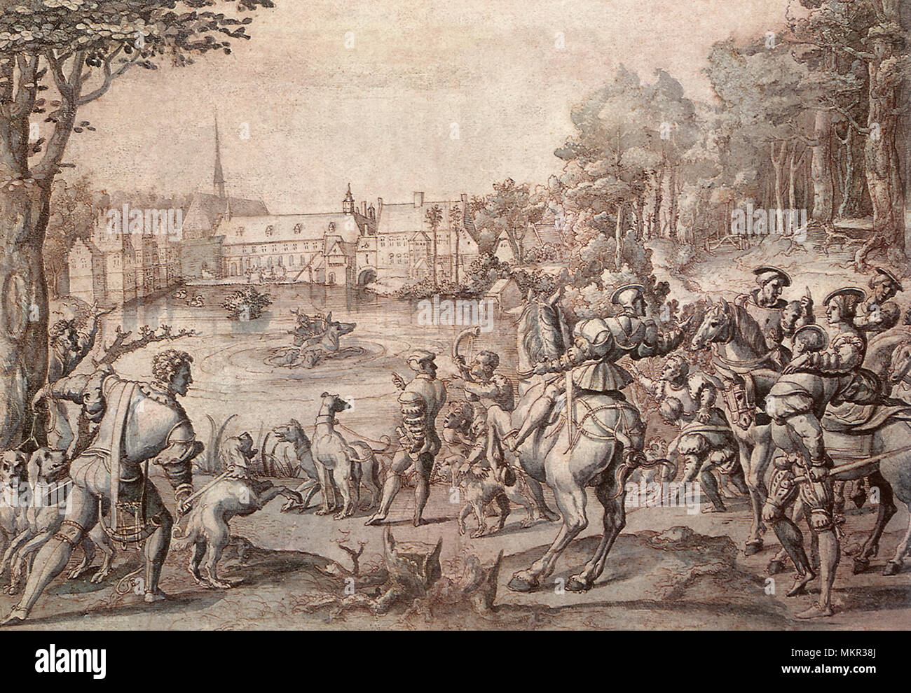 The Stag Hunt Stock Photo - Alamy