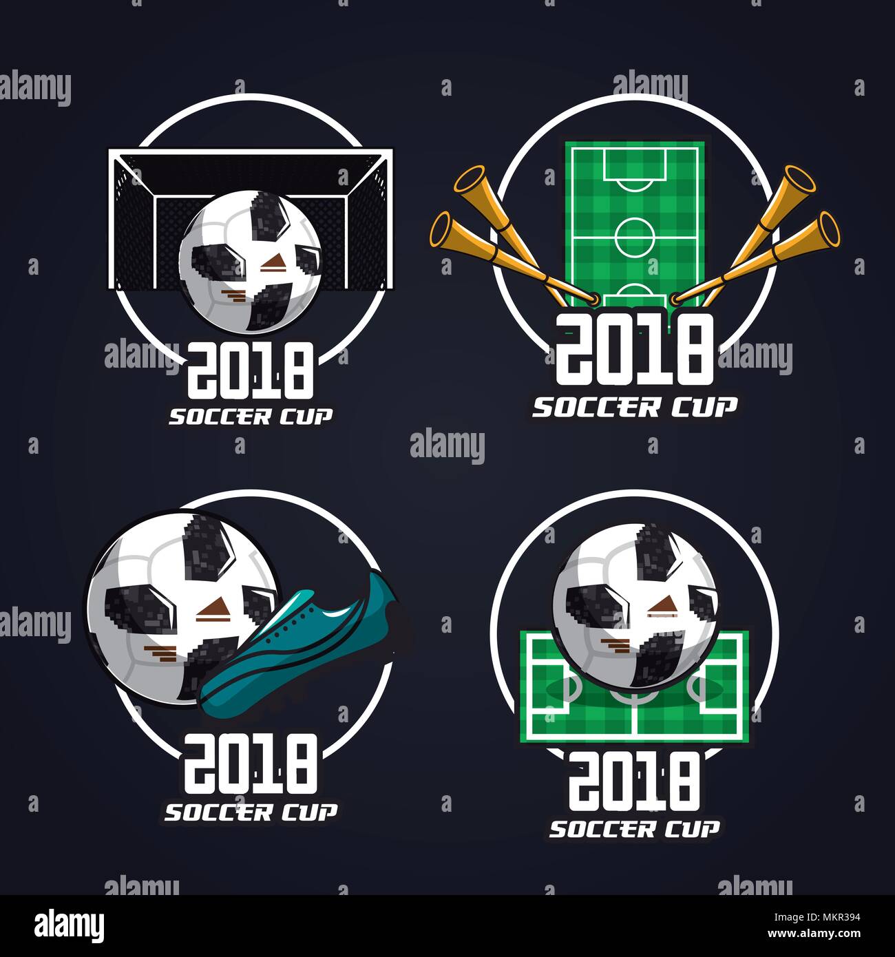 Set of soccer emblems Stock Vector Image & Art - Alamy