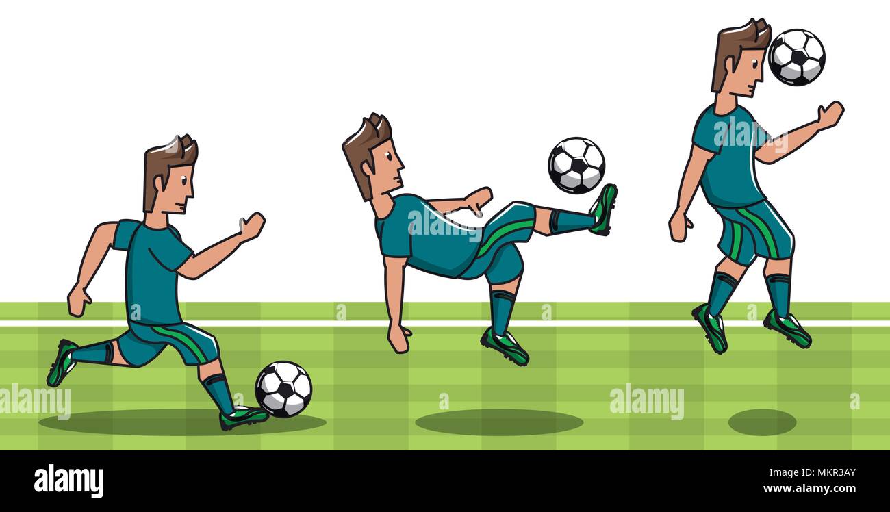 Soccer player on camp field Stock Vector Image & Art - Alamy