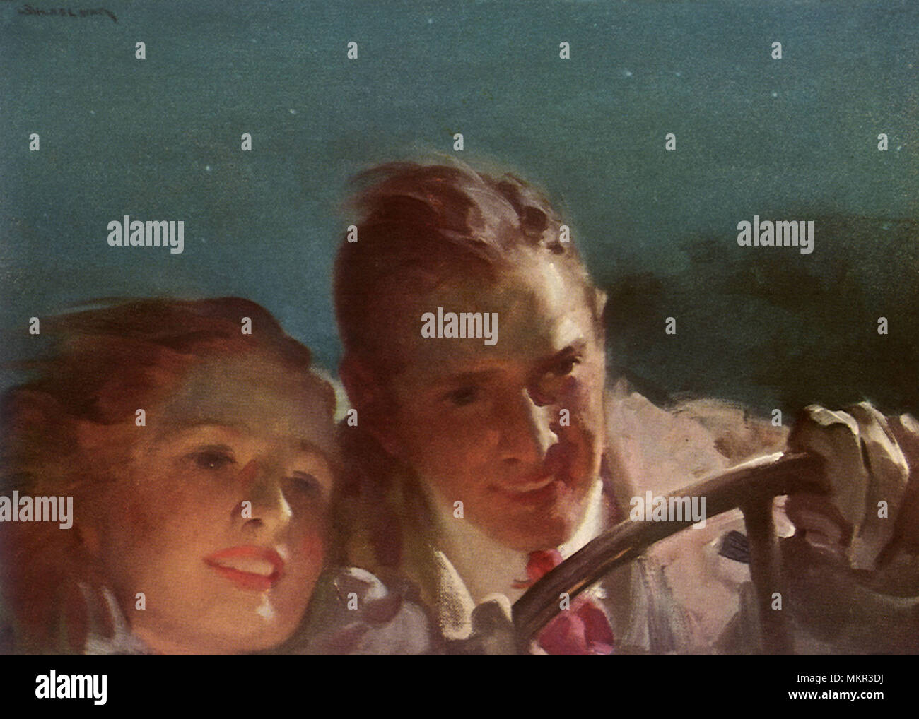 1930 car couple hi-res stock photography and images - Alamy