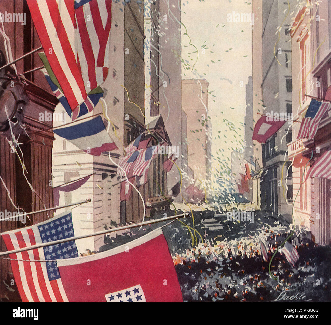 Ticker Tape Parade Stock Photo - Alamy