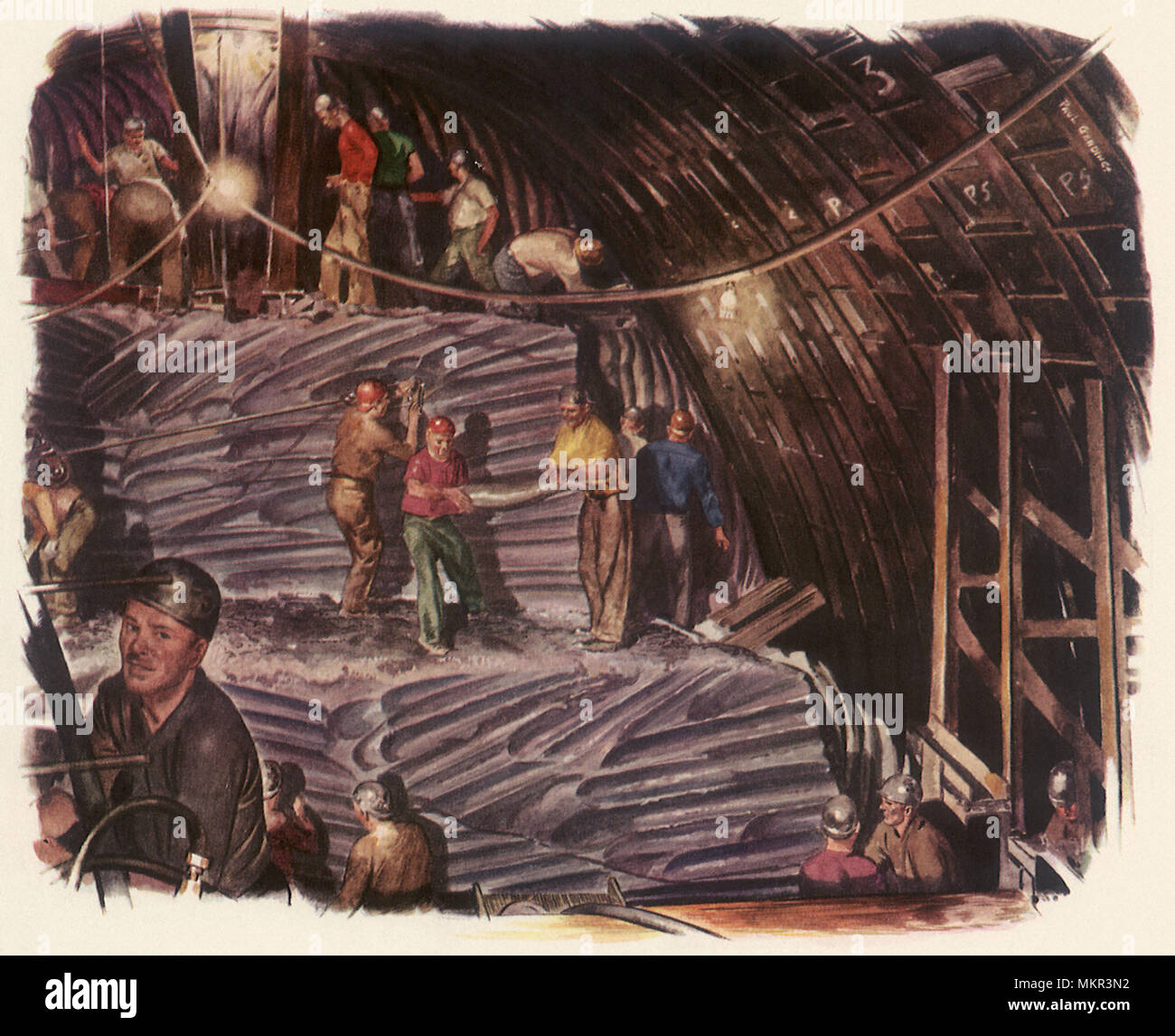 Construction of Chicago Subway Stock Photo - Alamy