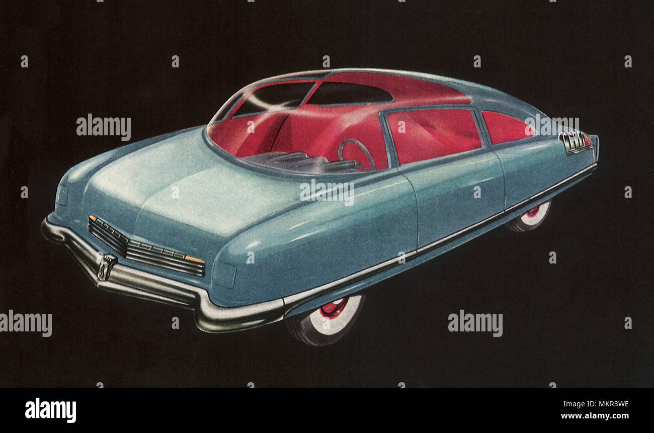 Futuristic car vintage illustration hi-res stock photography and images ...