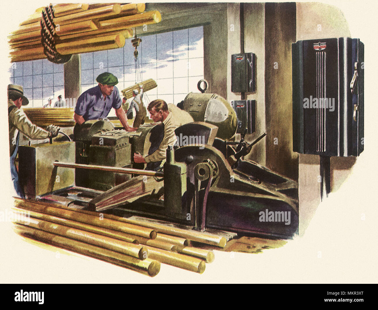 Saw mill illustration hi-res stock photography and images - Alamy