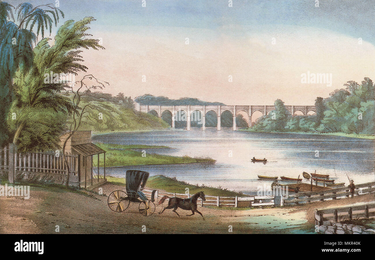 The High Bridge at Harlem, N.Y Stock Photo - Alamy