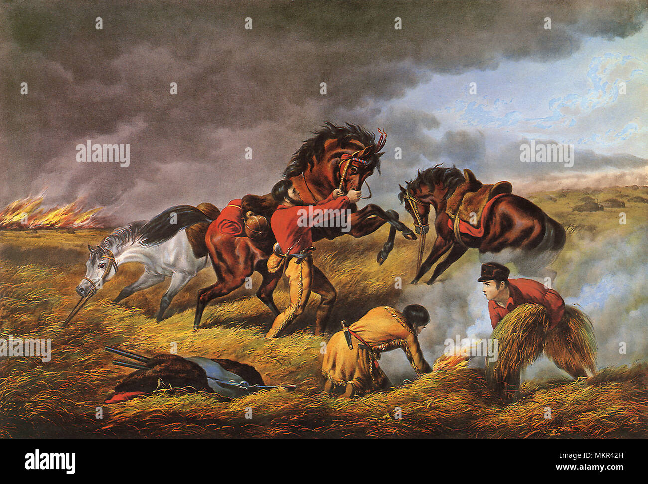 Life on the Prairie, The Trapper's Defense, Fire Fight Fire Stock Photo ...