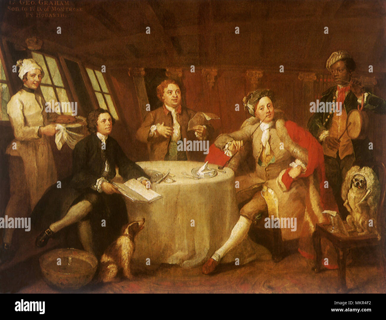 Captain Lord George Graham (1715 - 1747) in his Cabin Stock Photo - Alamy