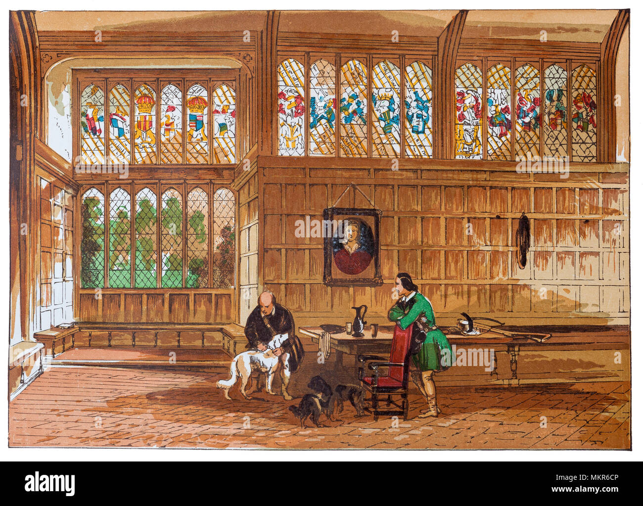 Hunting party in Ockwells Manor, a timber-framed 15th century manor ...