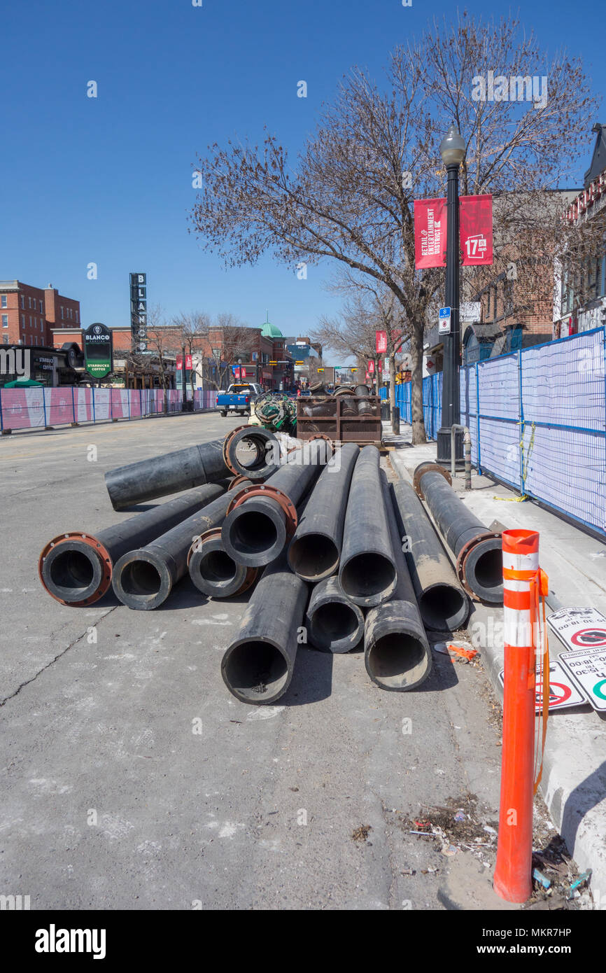 HDPE (high density polyethelyene) pipe for utility replacement on 17th ...