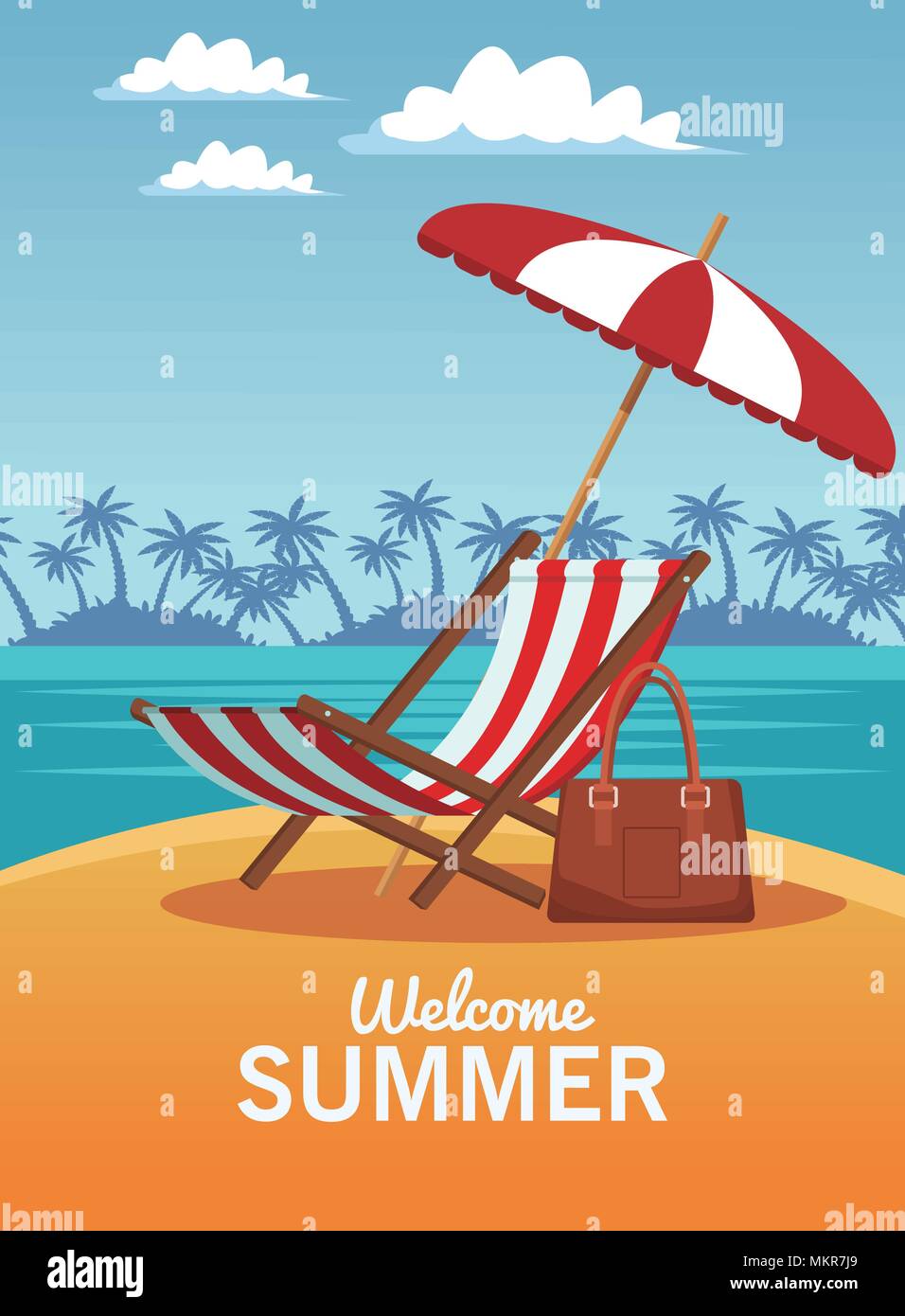Welcome summer card Stock Vector Image & Art - Alamy
