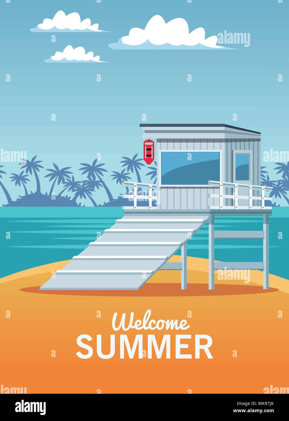 Welcome to resort Stock Vector Images - Alamy