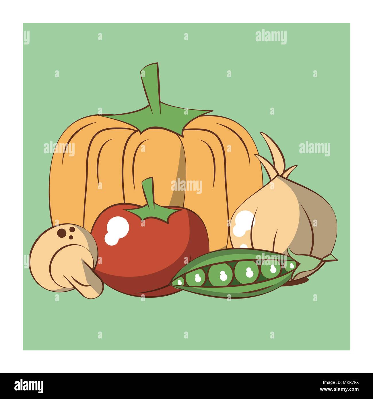 Fresh vegetables cartoons Stock Vector Image & Art - Alamy