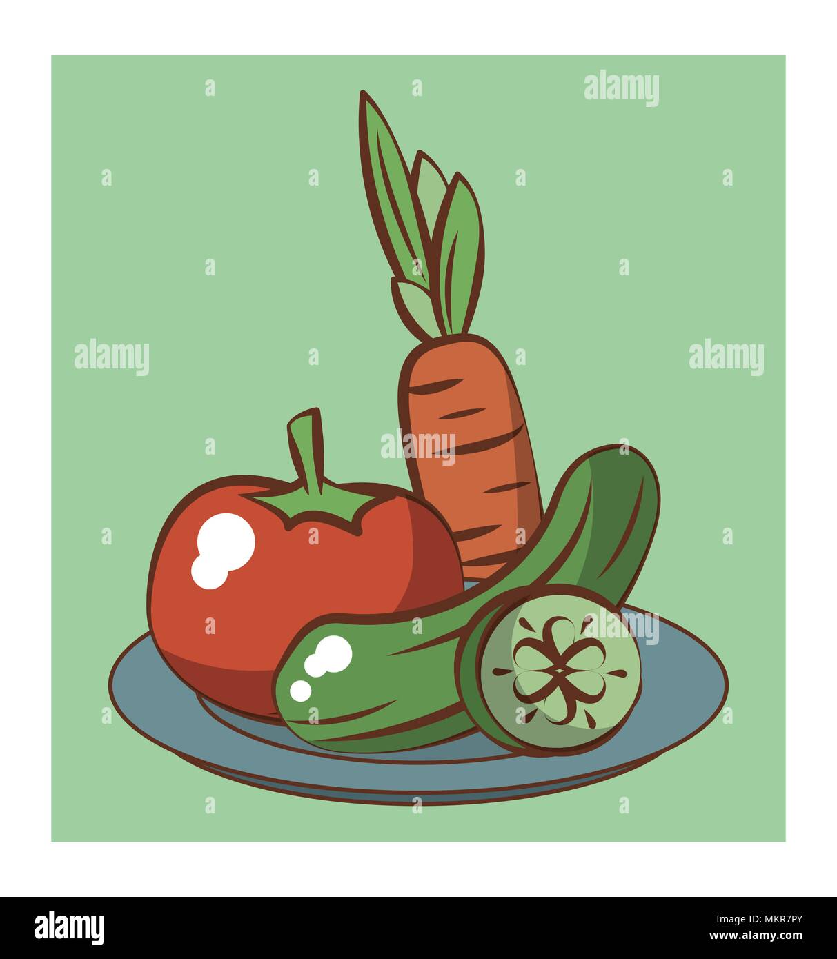 Fresh vegetables cartoons Stock Vector Image & Art - Alamy