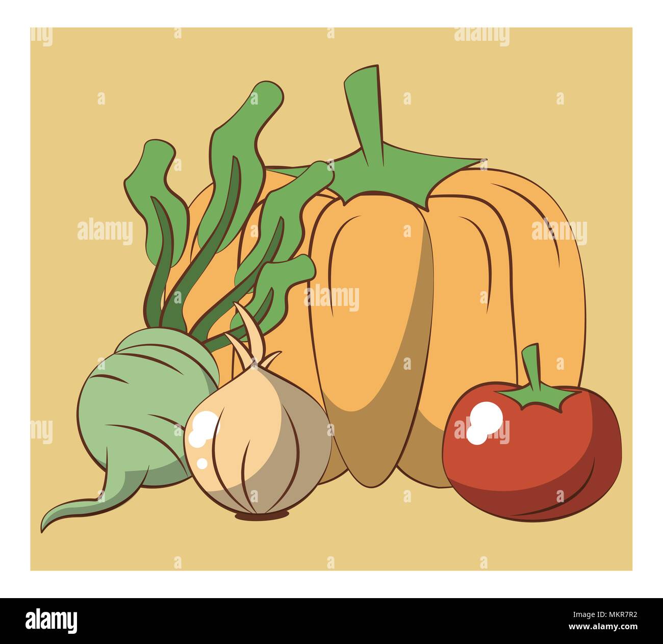 Fresh vegetables cartoons Stock Vector Image & Art - Alamy