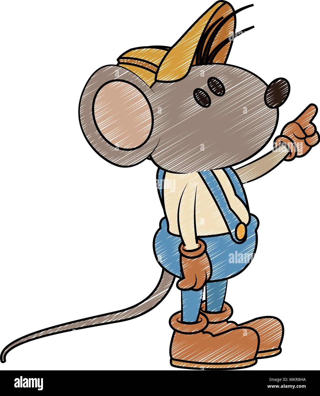 Worker mouse cartoon scribble Stock Vector Image & Art - Alamy