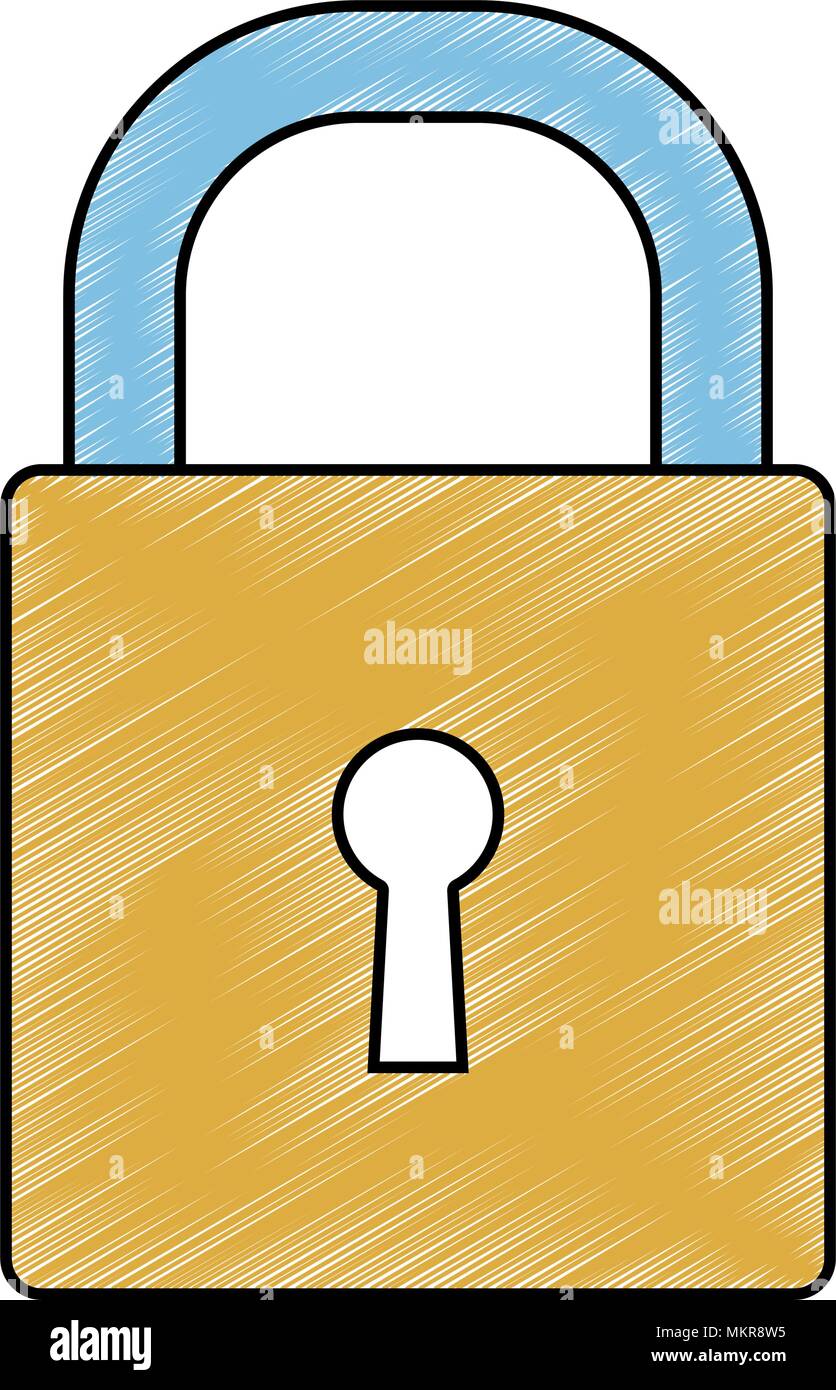 Security padlock symbol scribble Stock Vector Image & Art - Alamy