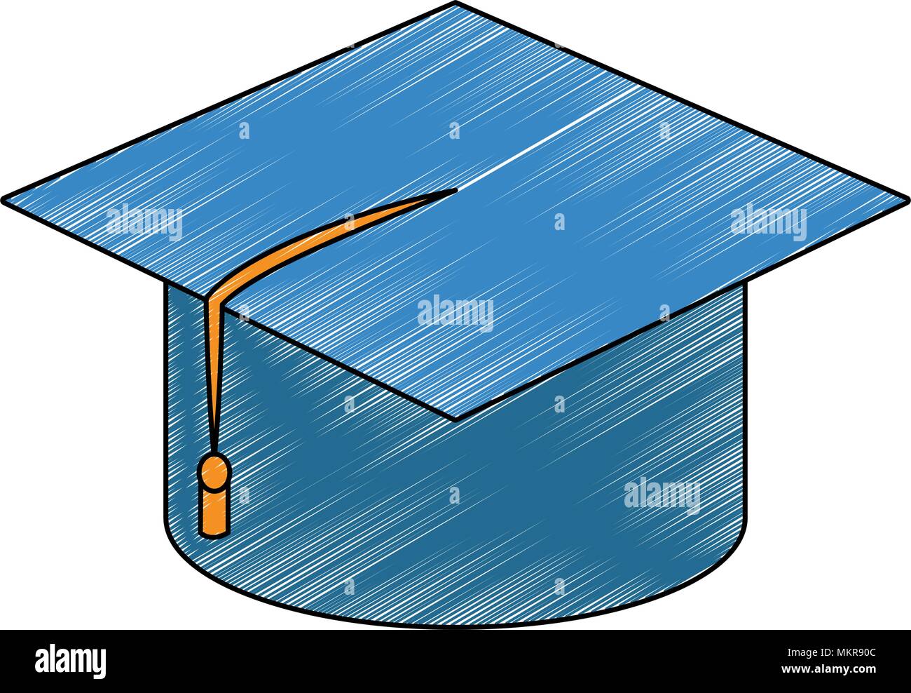 Graduation cap symbol scribble Stock Vector Image & Art - Alamy