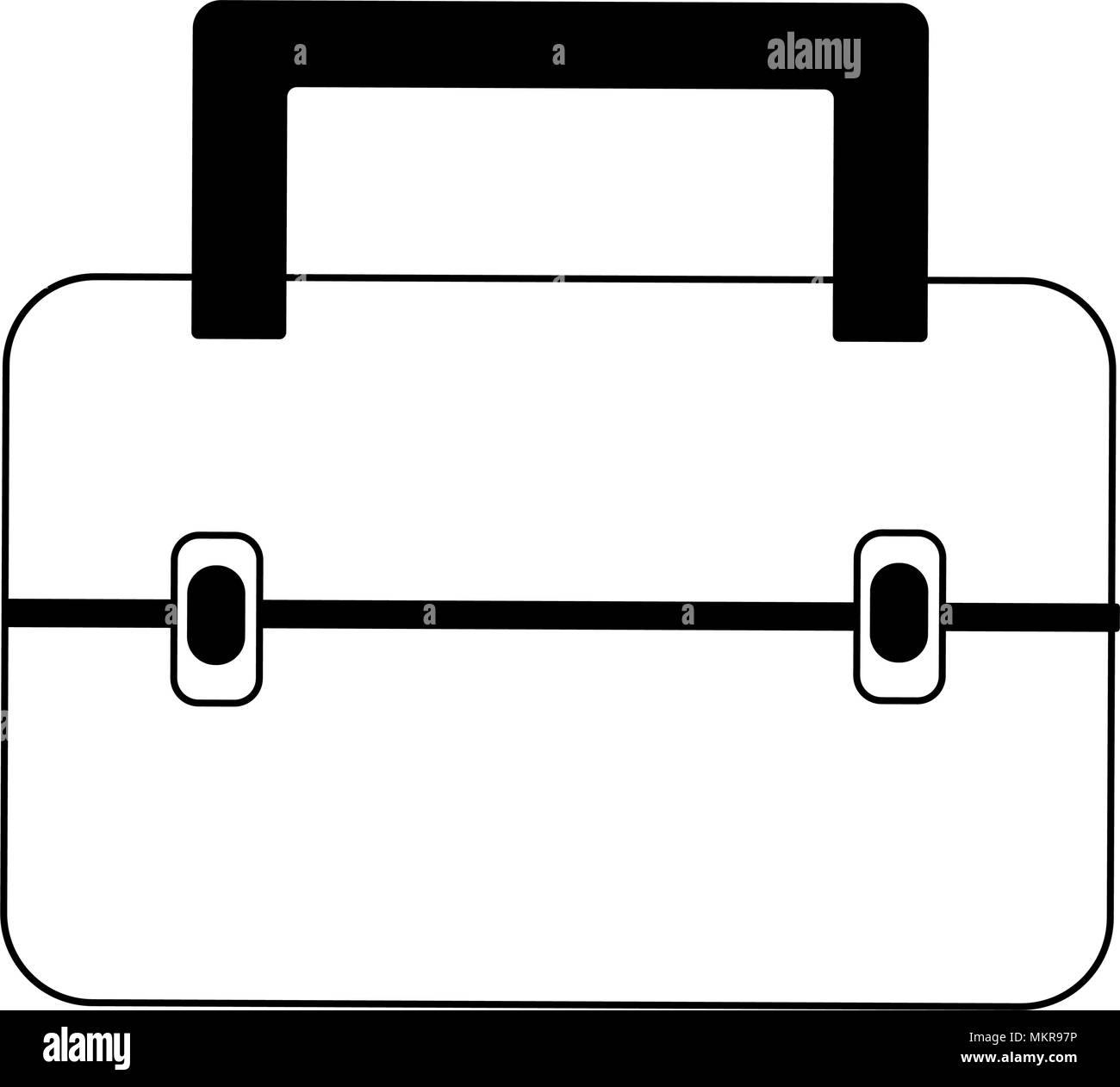 Construction tools box on black and white Stock Vector Image & Art - Alamy