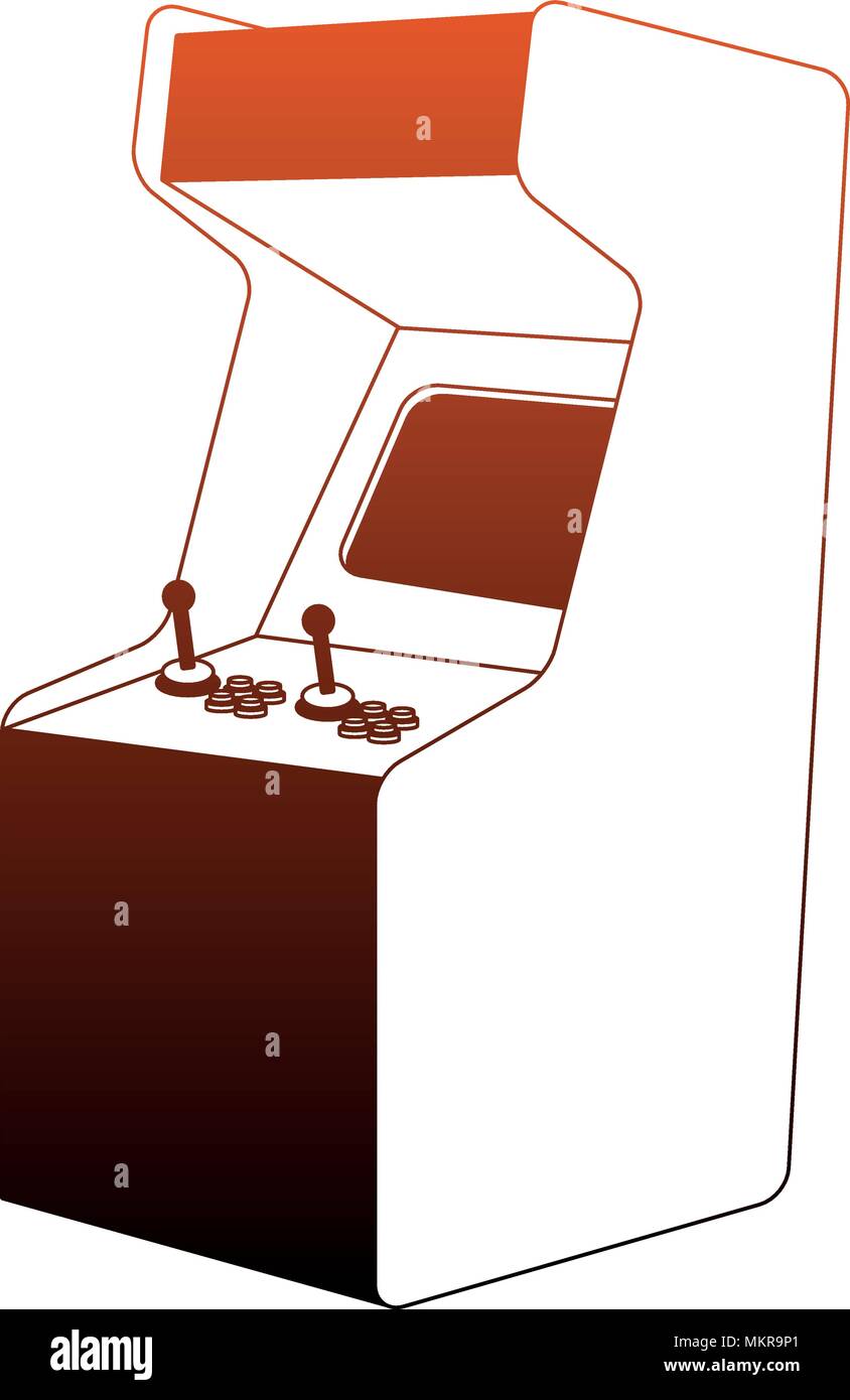 Arcade retro videogame console orange lines Stock Vector Image & Art ...