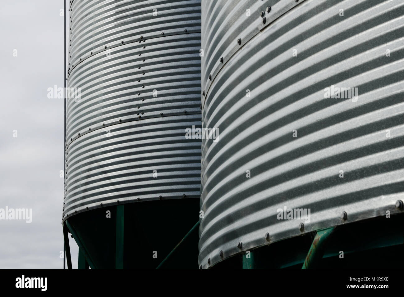 industrial background of farm silos Stock Photo - Alamy