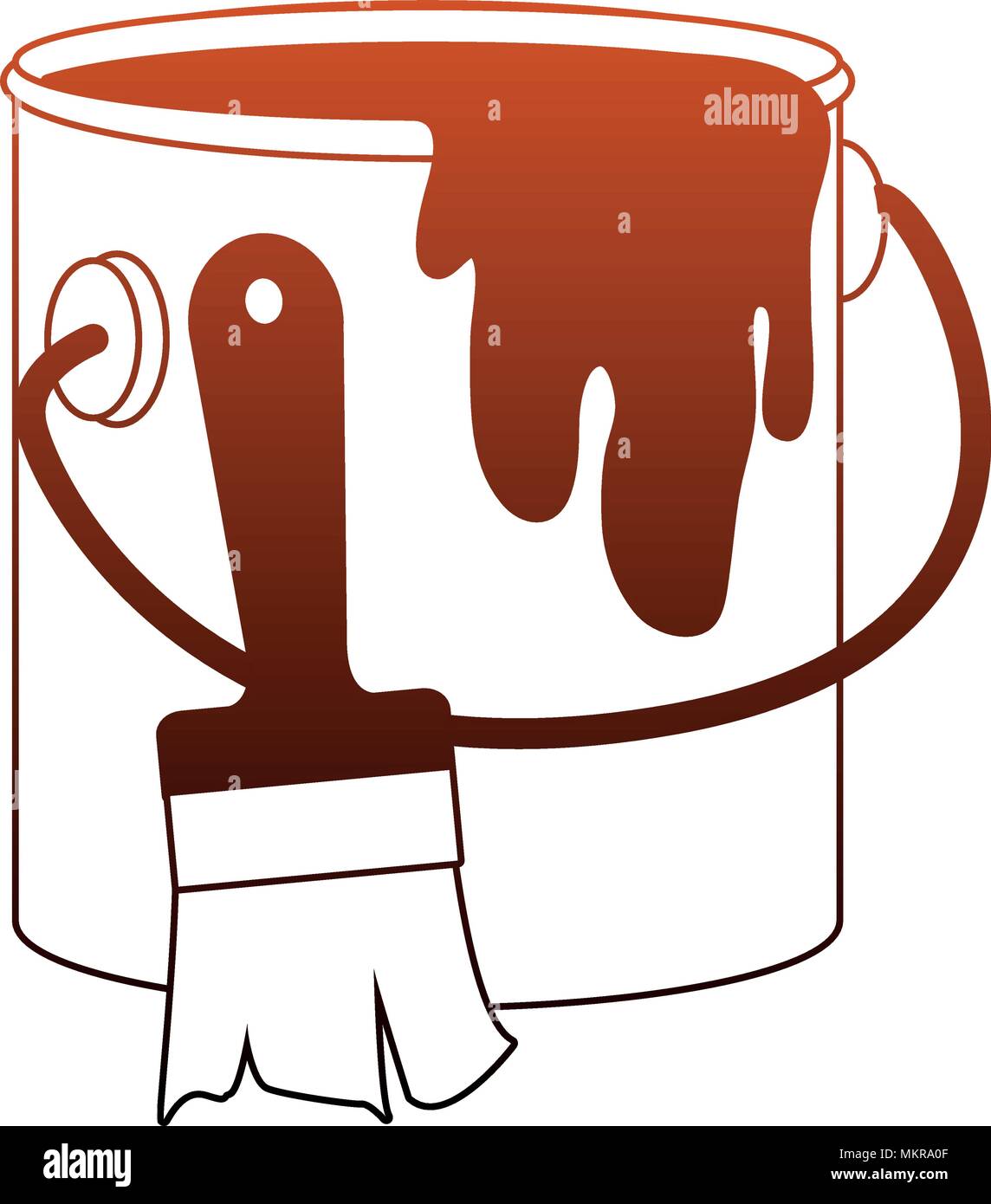 Construction paint bucket orange lines Stock Vector Image & Art - Alamy