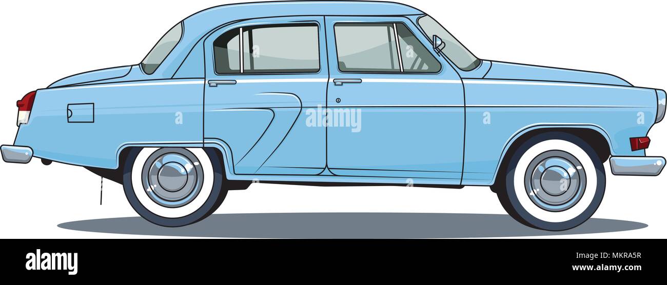 retro USSR car on white background, vector illustration. UAZ 469. UAZ ...