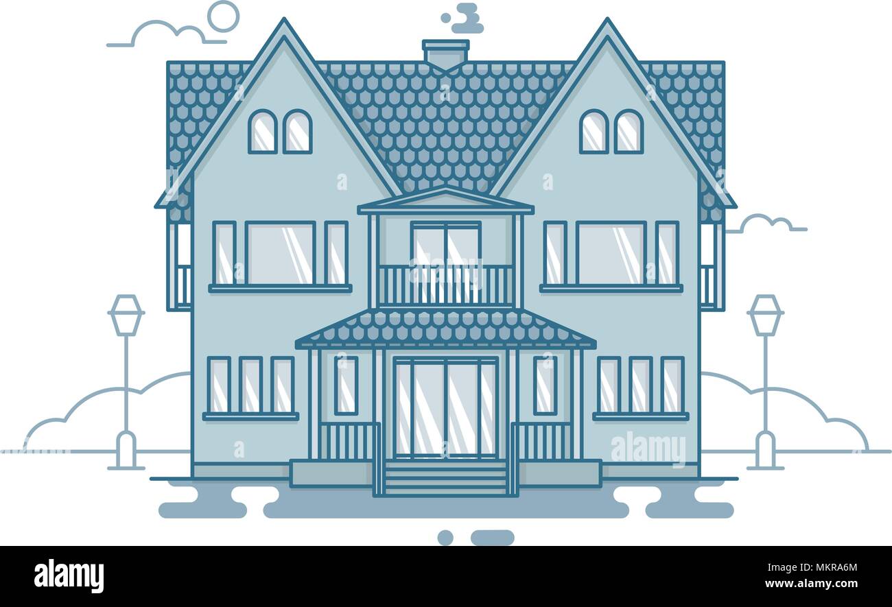 Building facade living houses Stock Vector Images - Alamy