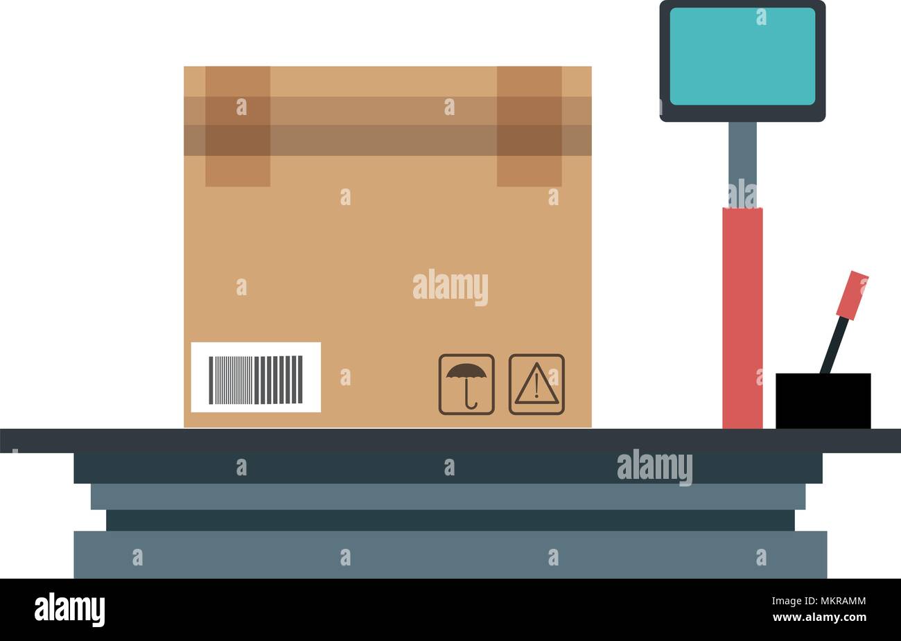 Cardboard box on balance Stock Vector Image & Art - Alamy