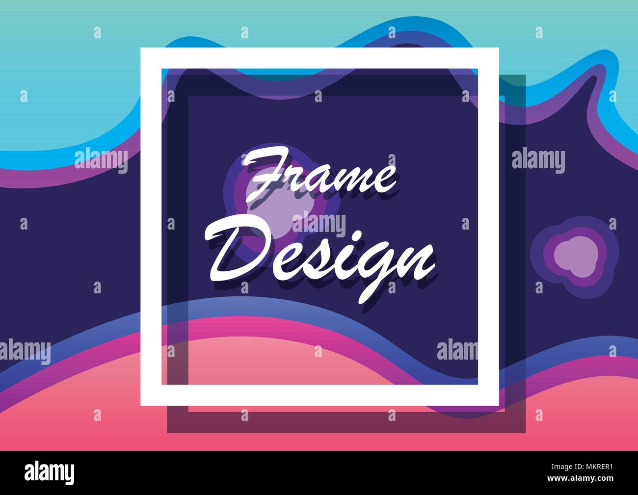 vector design of abstract background design with frame Stock Vector ...