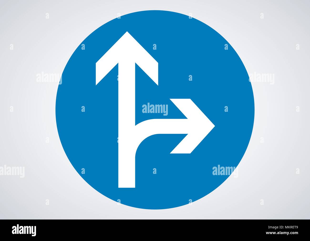 Right turn only street sign hi-res stock photography and images - Alamy