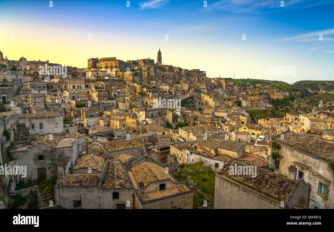 Matera ancient town i Sassi, Unesco world heritage site landmark ...