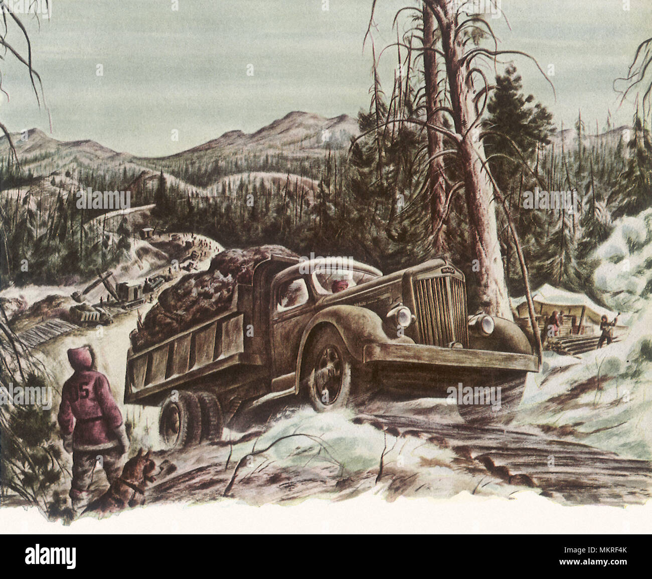 Army Road Construction in Alaska Stock Photo - Alamy