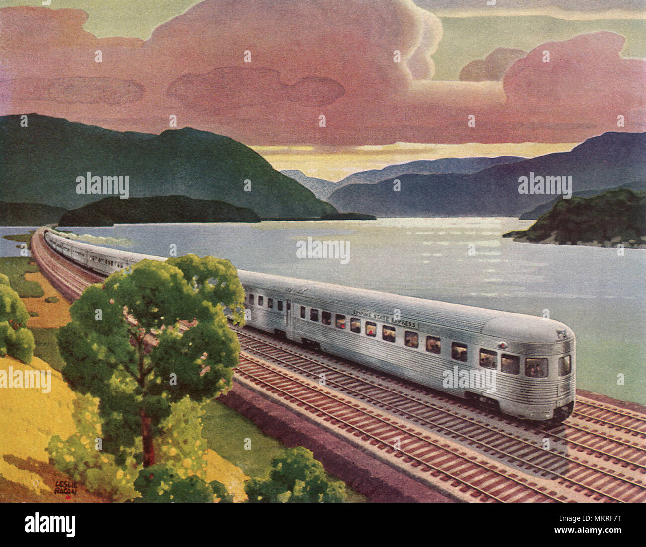 Express Train in the Highlands of Hudson Stock Photo - Alamy