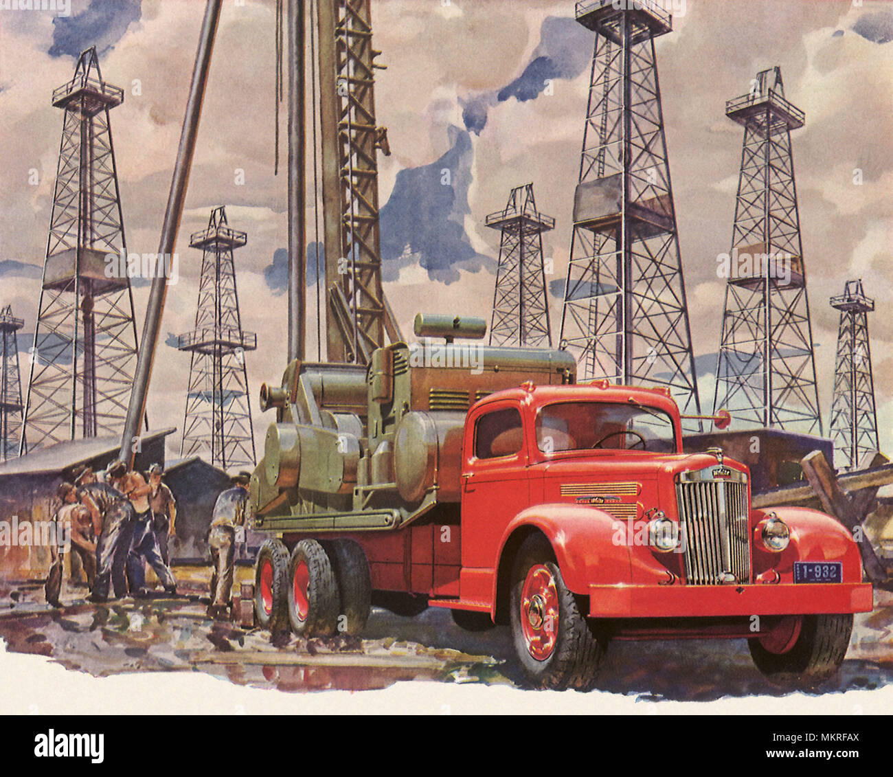 Large Truck in Oil Field Stock Photo - Alamy