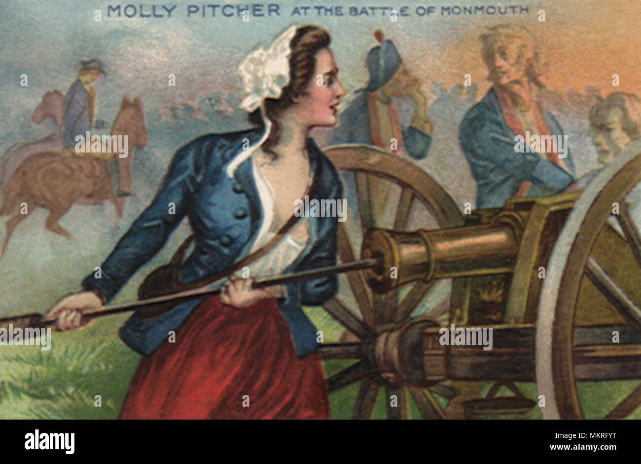 Molly Pitcher at the Battle of Monmouth Stock Photo - Alamy