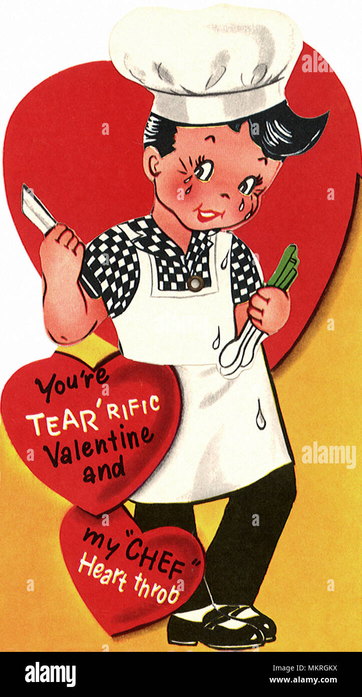 Boy in Chef Uniform Valentine Stock Photo - Alamy