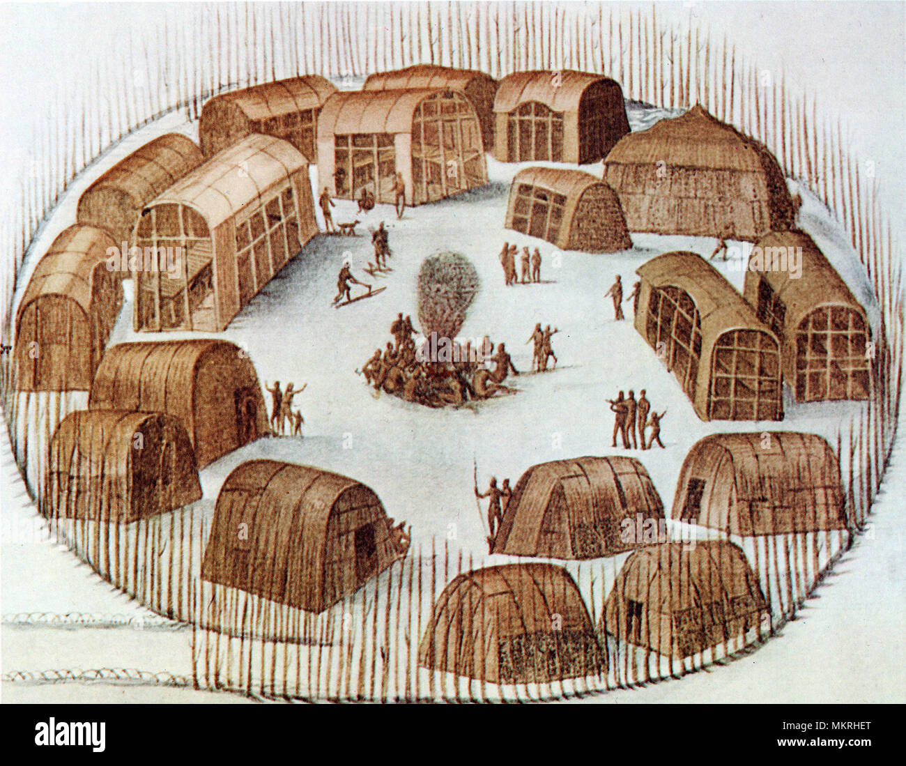 Native American town Stock Photo - Alamy